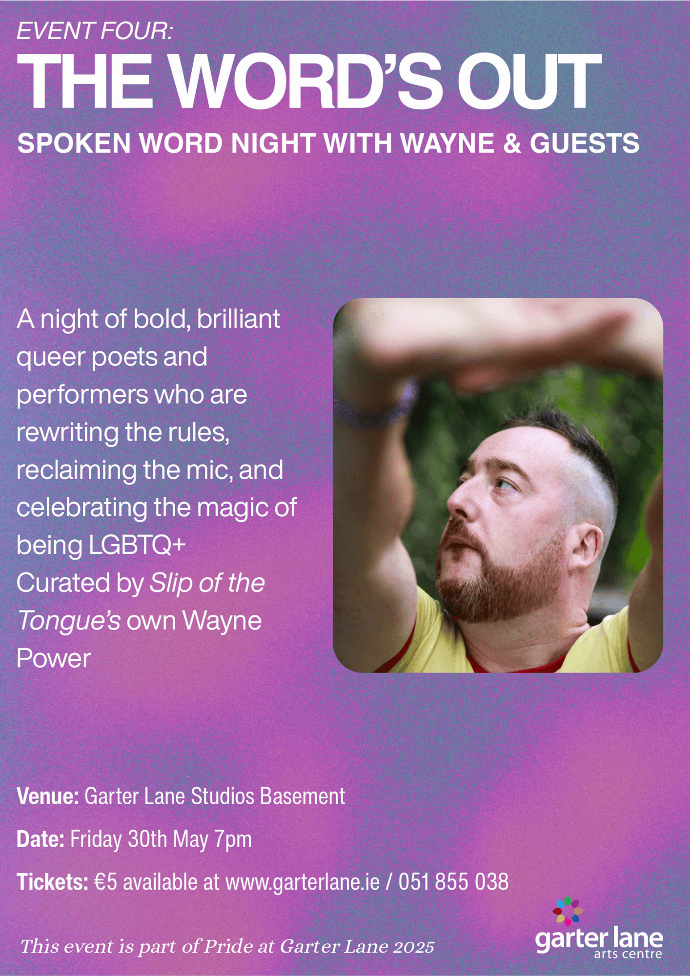 Pride at Garter Lane Arts Centre presents: The Word’s Out - Garter Lane